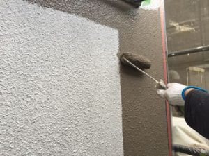 野田市山崎にてファインパーフェクトトップND-375・ND-371を用いた外壁塗装でやわらかい雰囲気に