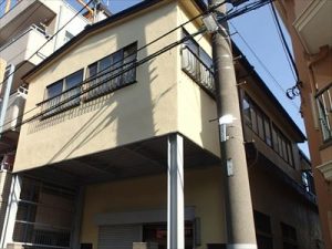 足立区千住東の工場兼ご自宅をパーフェクトトップ(ND-500)で外壁塗装メンテナンス！